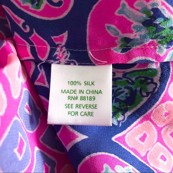 Lilly Pulitzer | Tops | Lilly Pulitzer Iona Shell Silk Print Blouse ...